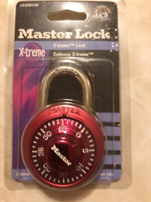 Master Lock 1530DCM Combination Lock Brand New Sealed Red Combo Anti-Shim | eBay