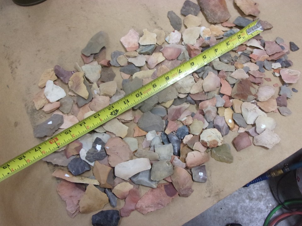 Lot Of Rock Flint Knapping Flakes Tool Arrow Head Indian Stone Chert ...