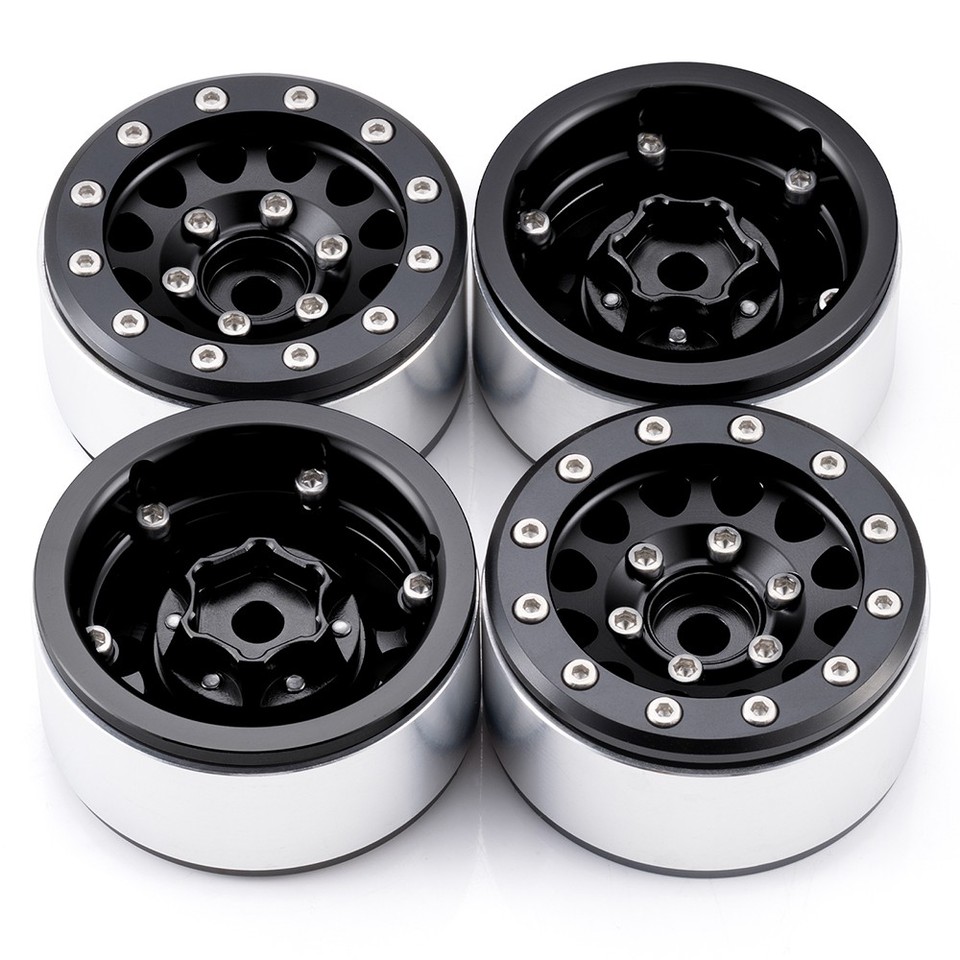RCBATER Alu 1.55" Beadlock Wheel Rim Hub Upgrade for 1/18 UTB18 Capra ...