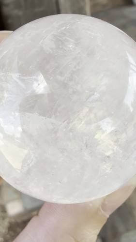 High Quality Optical Cacite Sphere With Rainbows 48mm Clear High-polish ...