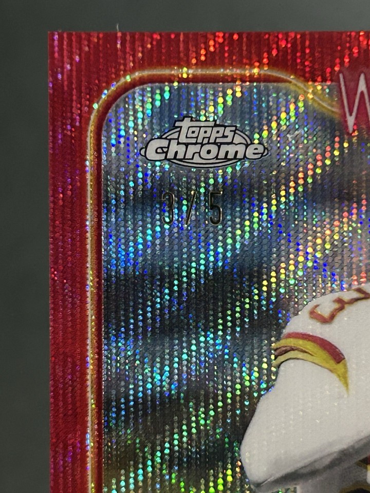 2024 Topps Chrome DEANGELO HALL COLOR MATCH RED WAVE AUTOGRAPH /5 ...