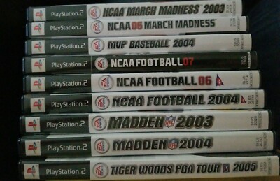 PS2 Game Lot of 9 Sports Golf Madden NCAA 06 March Madness NCAA ...