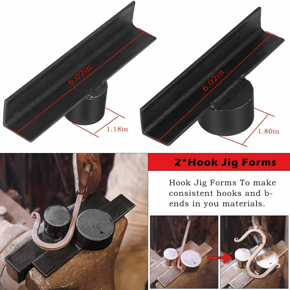 8PCS Beginner Blacksmith Tool Set Expert Replacement Tongs / Blacksmith ...