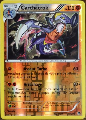 carte Pokémon 70/122 Carchacrok 130 PV - REVERSE XY09 - Rupture Turbo ...