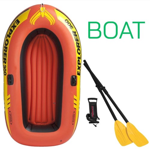 Bote Inflable Con Remos Balsa Bote De Pesca Resistente Durable Bomba De ...