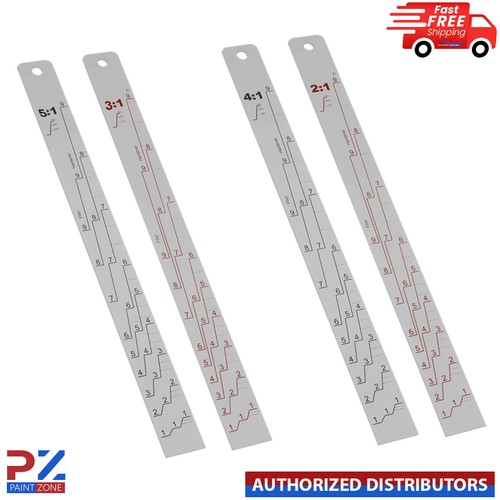 Paint Mixing Measuring Stick Double-Sided Aluminum 2:1 / 4:1 Ratio or 3 ...