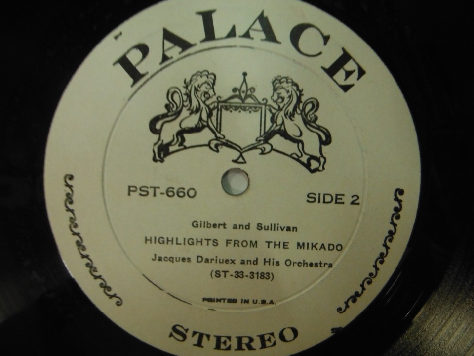 33 RPM Vinyl Gilbert & Sullivan The Mikado Palace PST-660 020315KME | eBay