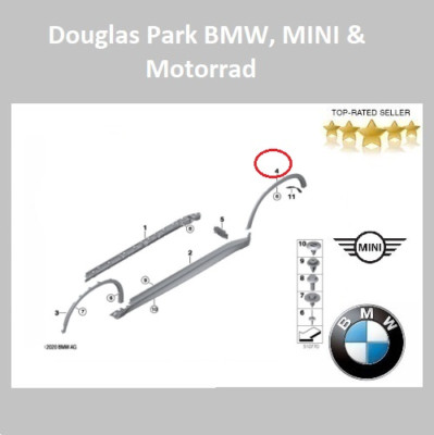 BMW Genuine Rear Left Wheel Arch Trim, primed (M). X6-F16 X6M-F86 ...