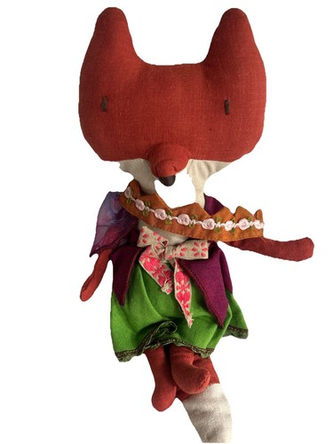 Maileg Danish Brand Red Fox Handmade Stuffed Animal Plush 13”w Scarf ...