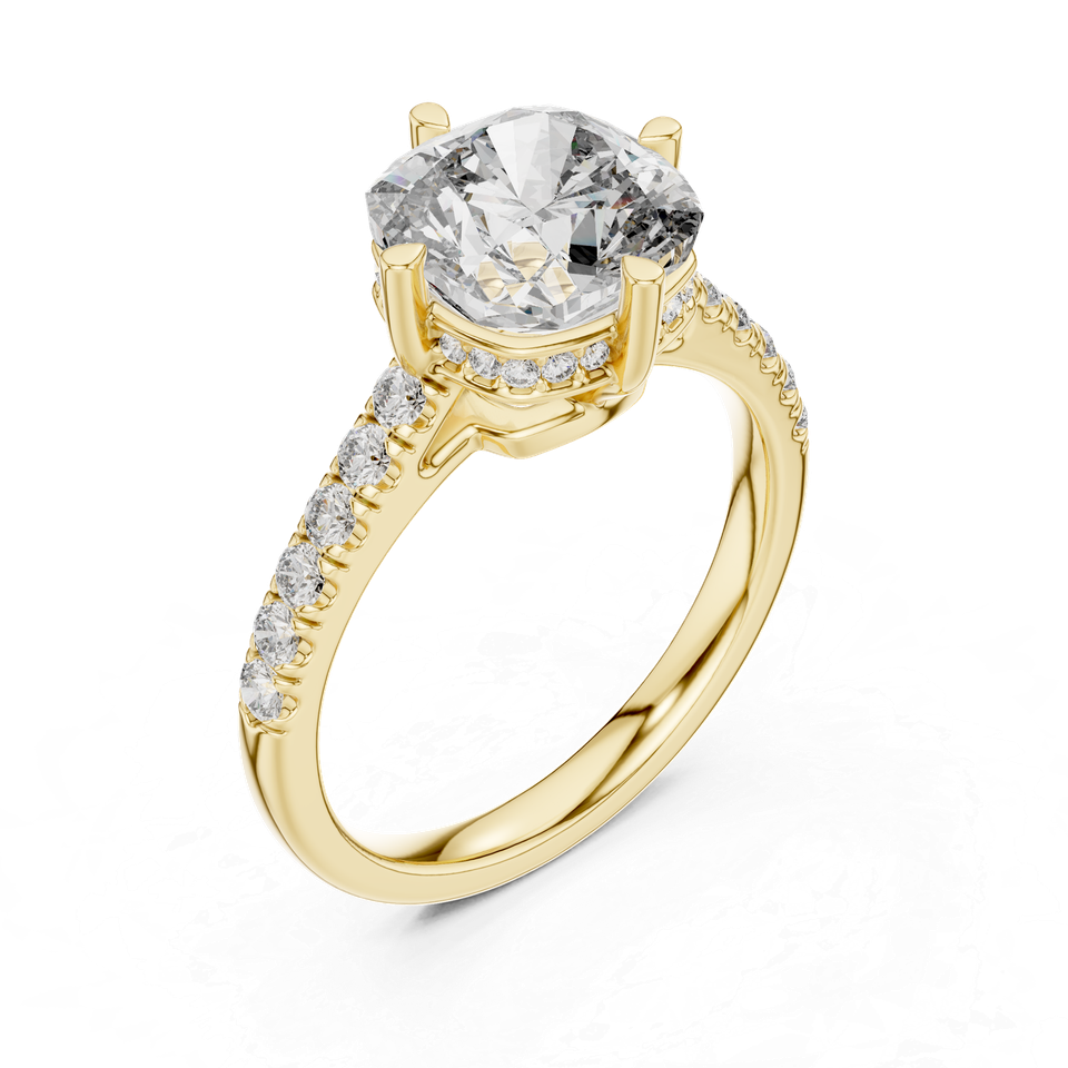 Designer lab Created 33pc Diamond Cushion 3.89Ct Split Shank Ring Gold Over t717 | eBay Australia