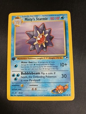 Misty's Starmie Gym Heroes 56/132 1st Edition Uncommon Pokemon Card ...
