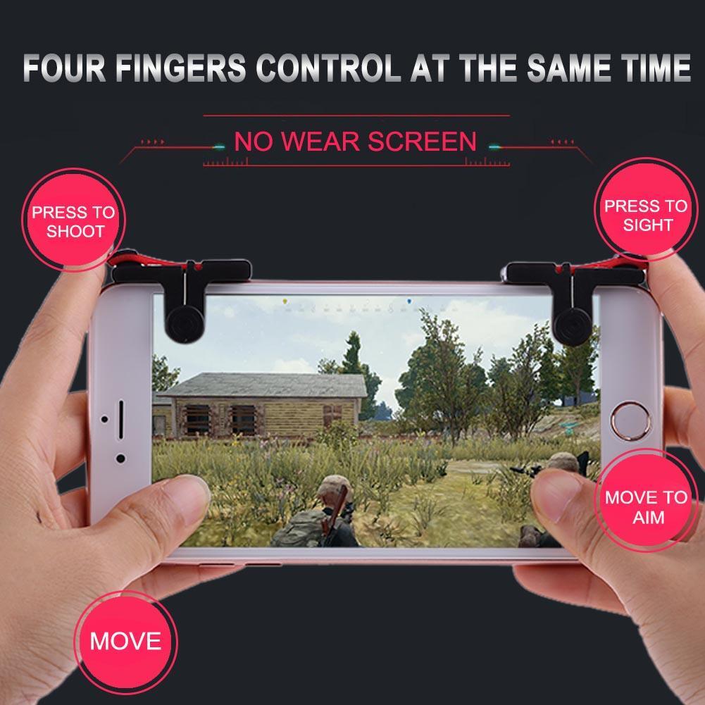 D9 1 Pair Phone Black Joysticks Shooting Tools for STG FPS TPS Game ...