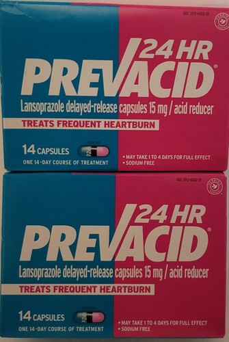 Prevacid 24hr Treats Frequent Heartburn 14 Capsules Exp 05/24. 2 Pack ...