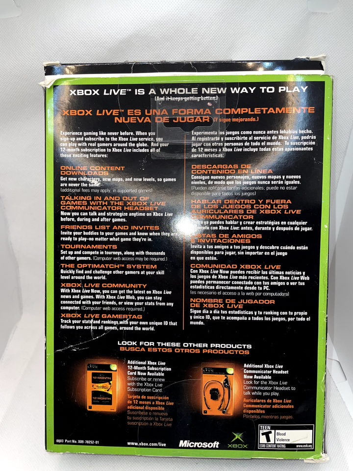 Original Xbox Live Starter Kit Communicator Headset - with Sealed ...