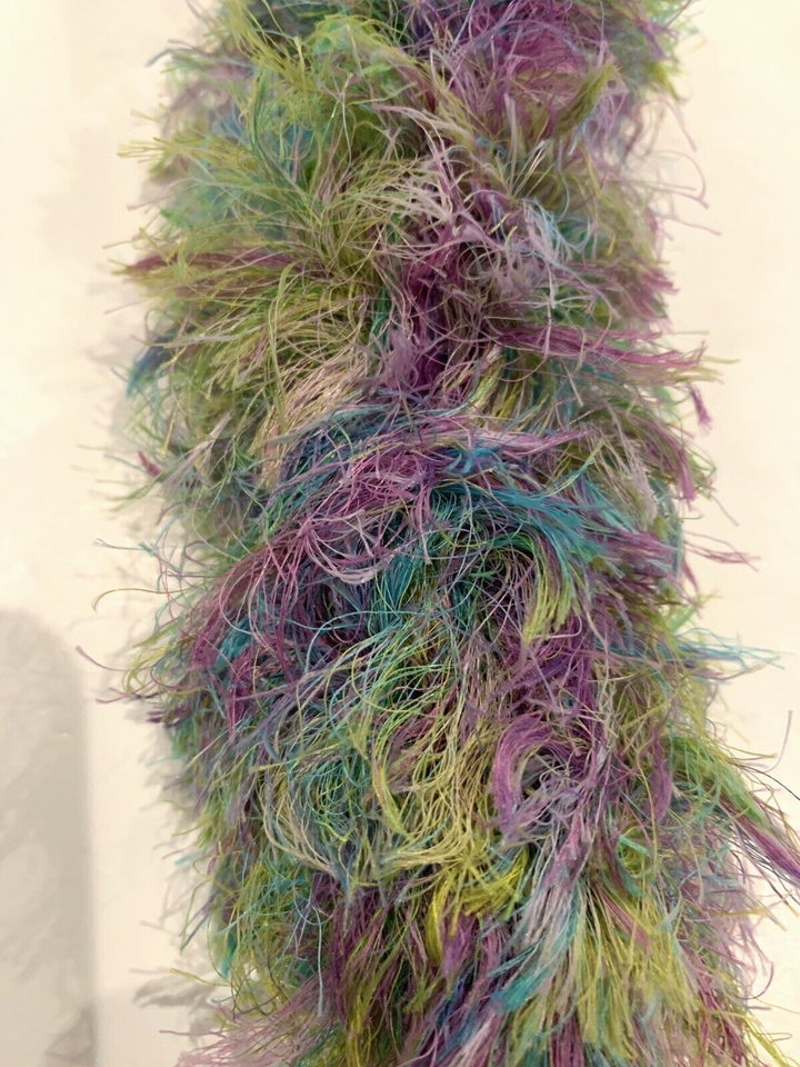 5 Hanks BERROCO ZAP Colors Eyelash Yarn #3452 Multicolor 50gms Dye lot ...