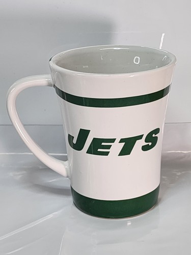 NFL NEW YORK JETS 3D Raised Lettering CERAMIC COFFEE CUP MUG GREEN ...