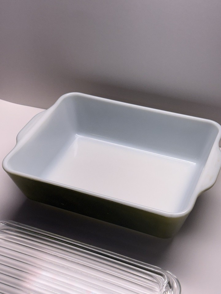 Vintage PYREX 503 Verde Refrigerator Casserole Ovenware Dish w/ Lid MCM ...