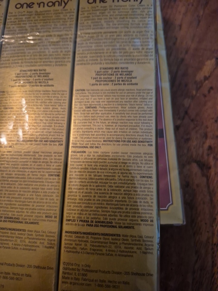 1x ONE 'N ONLY ARGAN OIL HAIR COLOR 2RV RED VIOLET BLACK PERMANANT ...