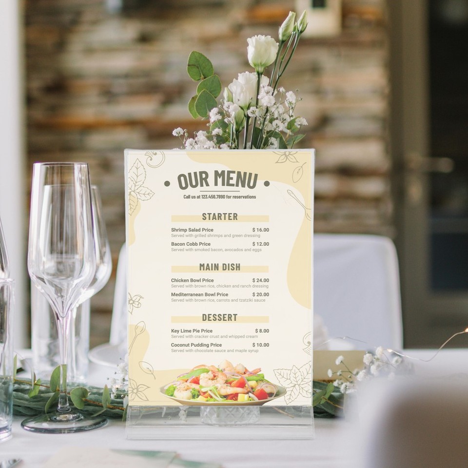 Standing Table Cards Tabletop Menu Rack Stands for Display Tables ...