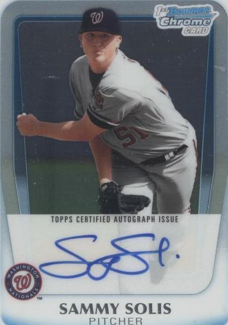 2011 Bowman - Chrome Prospects Autograph Sammy Solis #BCP106 (AU, RC ...