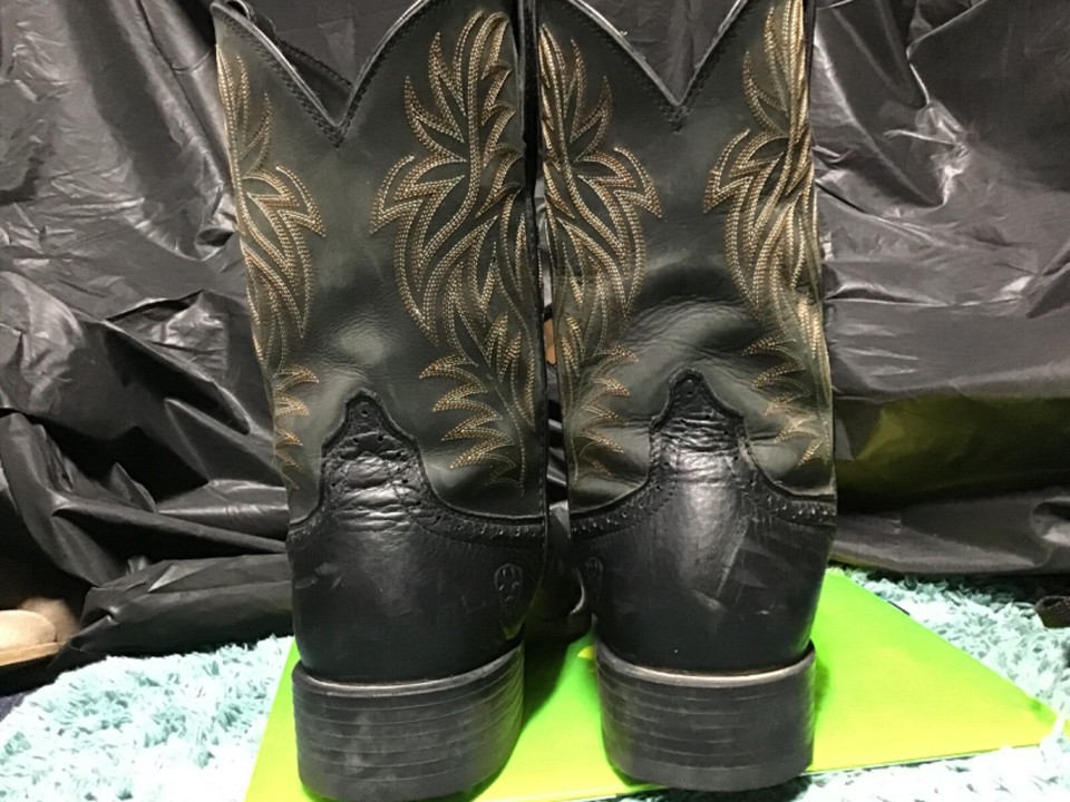 NEW Ariat Men's Black Sport Square Toe Western Cowboy Boots 10016292 ...