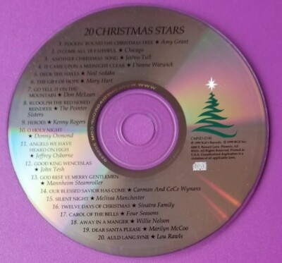 CD 20 Christmas Stars 1999 VG Amy Grant Jethro Tull Kenny Rogers Willie ...