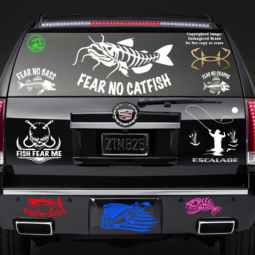 Stickers Catfish Car Pvc Catfish "fish " Motorcycle Decal Durable