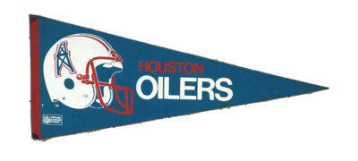 Vintage NFL Football Houston Oilers Hard Felt Blue, Red & White ...