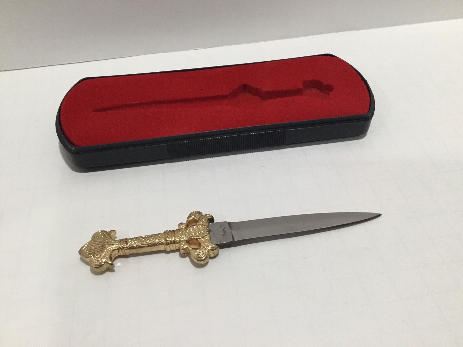 Stainless Steel Dagger or Letter Opener 5.5” With Decorative Regal ...