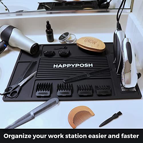 Magnetic Barber Mat, Barber Mats for Clippers, Barbershop Salon Mat for ...