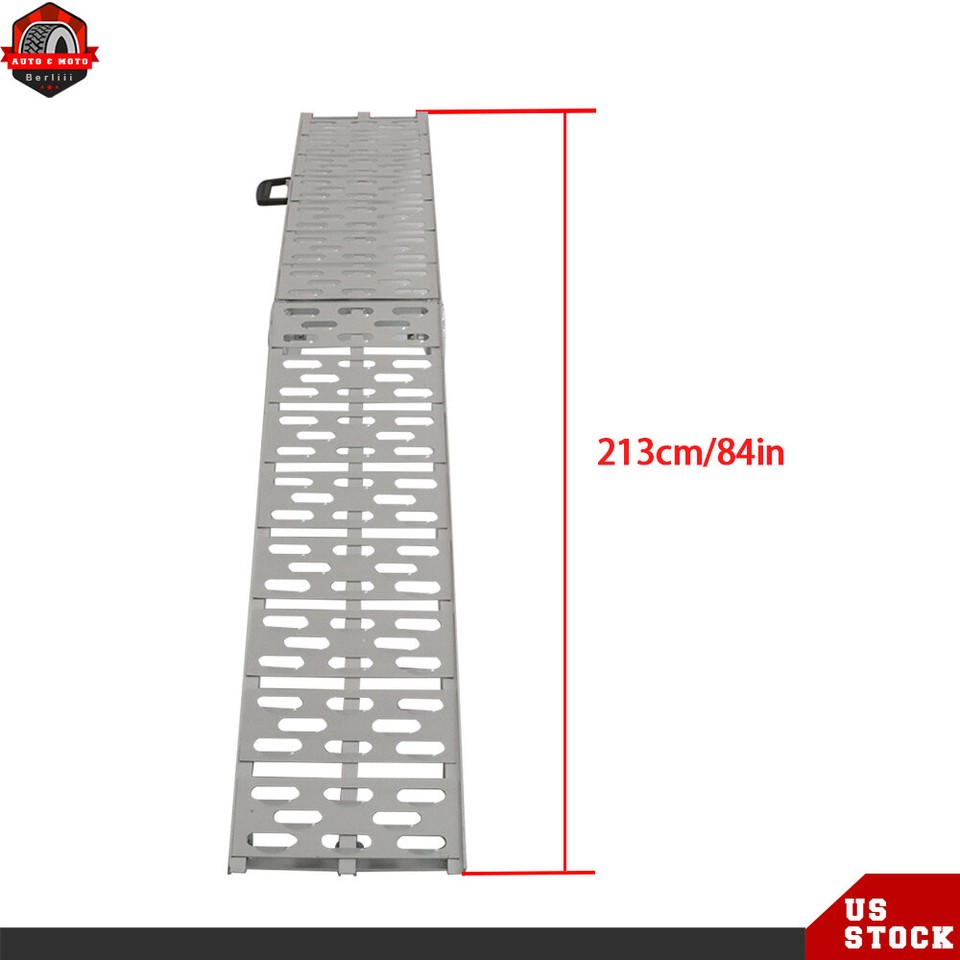 Aluminum Folding Loading Ramp Motorcycle Arched Truck ATV/ UTV 7.5 ...