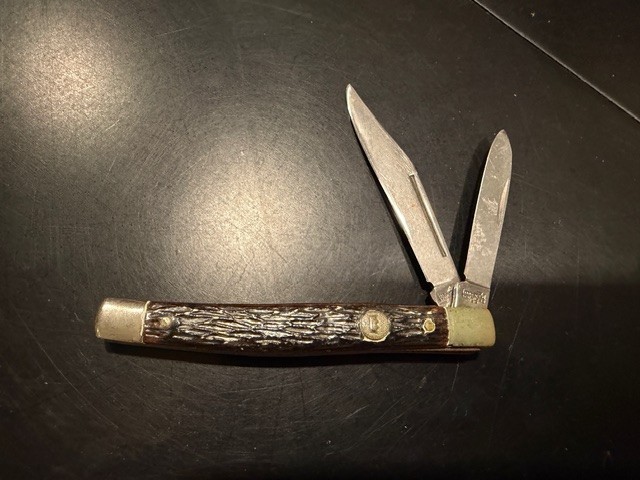 Queen Single and Two Blade Folding Pocket Knife Knives Bone Handle BA ...