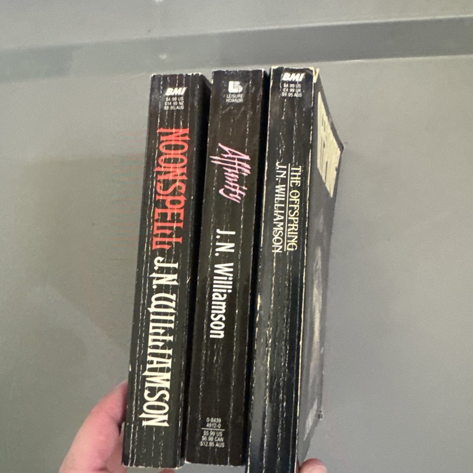 J. N. Williamson Lot 3 Vintage Horror Paperbacks: Offspring Noon Spell ...