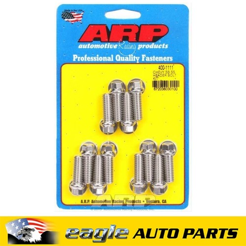 ARP Stainless Steel Header Bolts 3/8 in.-16, 1.000 in. U.H.L # 400-1111 ...