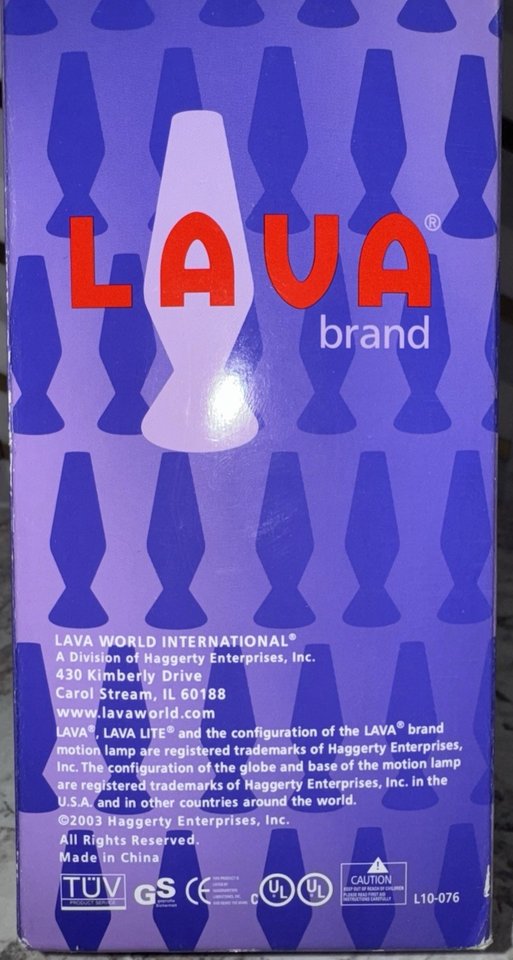 Vintage Lava Lamp LAVA Brand 10" Pink Glitter NEW IN BOX 2003 | eBay