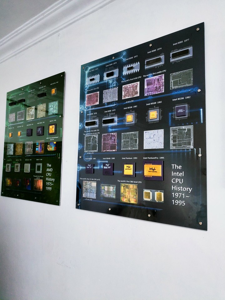 Vintage Intel History 4004~Pentium Pro CPU Art Wall Decorative Frame ...