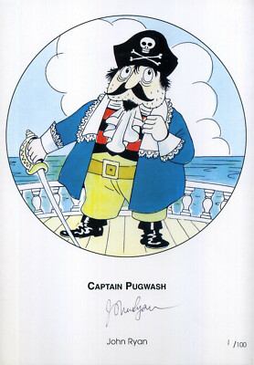 JOHN RYAN Signed No'd Cartoon - Captain Pugwash Illustrator Animator ...