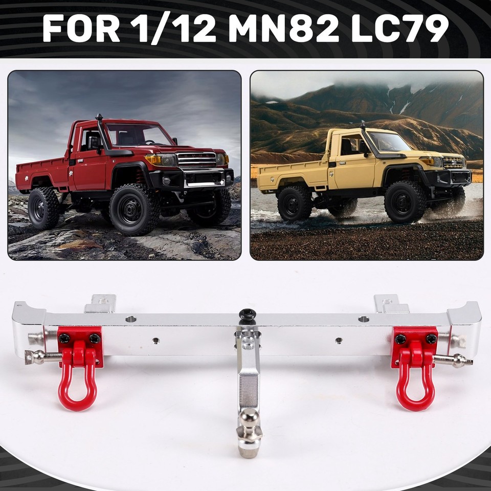 Metal Upgraded Rear Bumper Trailer Hook for MN Model 1/12 MN82 LC79 RC ...