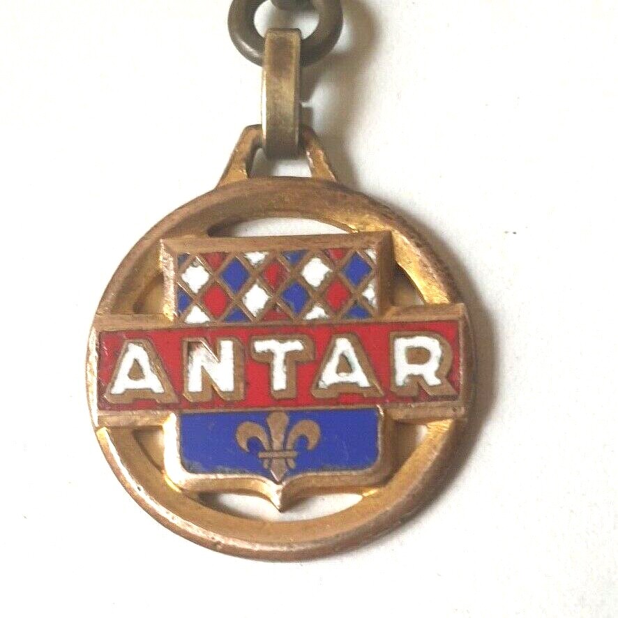 Porte Clé en métal émaillé ANTAR French Vintage enamaled metal keychain ...