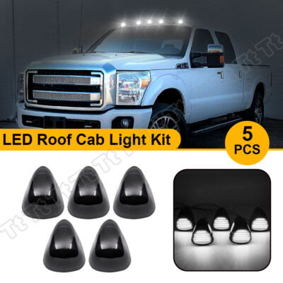 White LED Cab Roof Marker Running Lights For 1999-2016 Ford F250 F350 ...