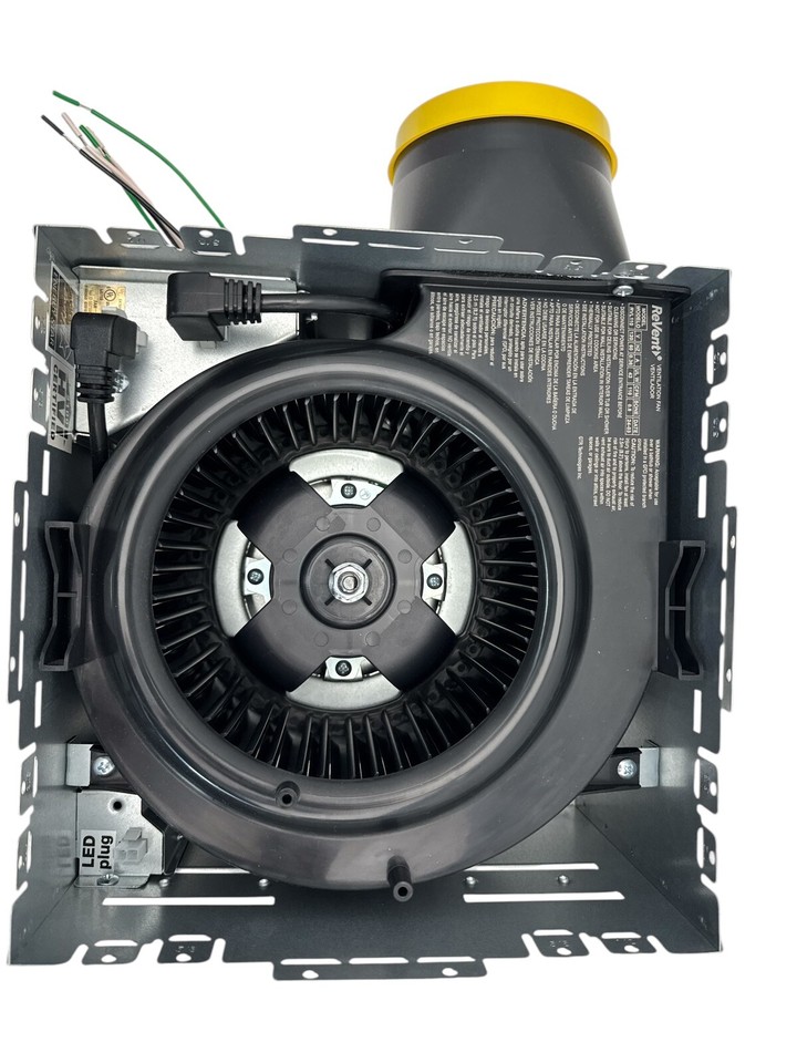 Revent 110 CFM Bath Exhaust Fan With LED Light And Clean Cover RVL110 ...