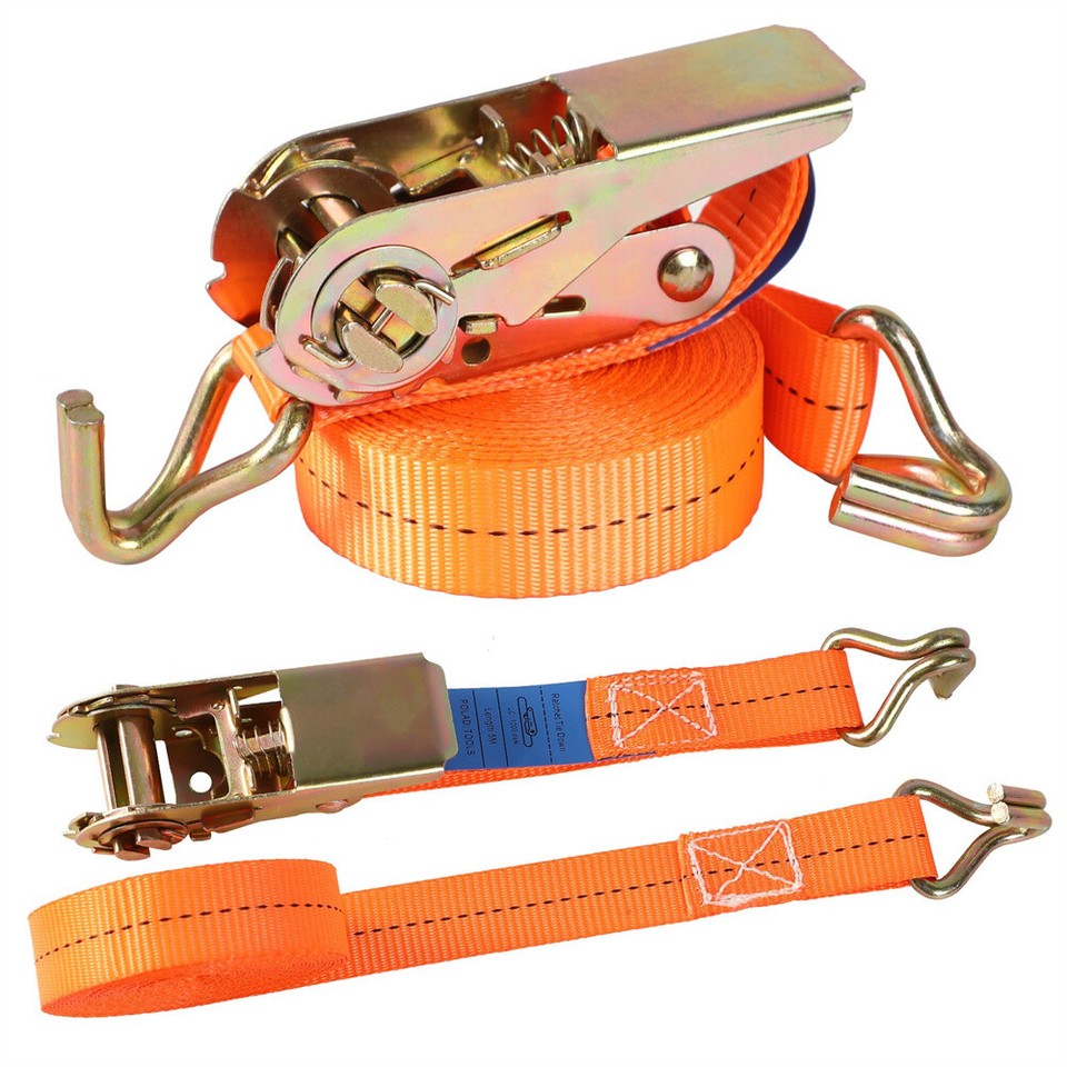 4X Heavy Duty Ratchet Ties Down Straps 25mm-4M Meter Lashing Cargo ...