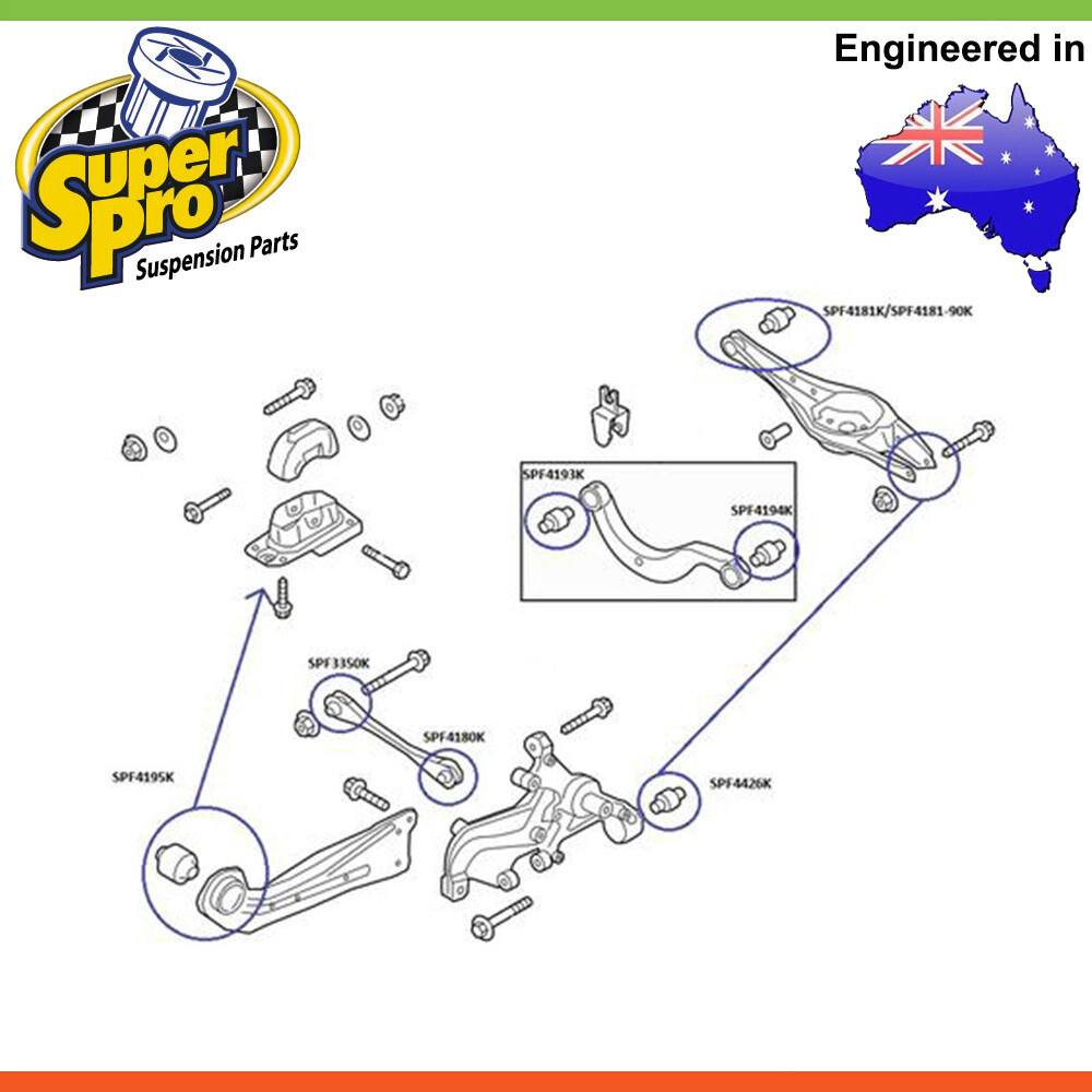 New * SuperPro * Control Arm Bush Kit For VW GOLF Mk 7 Typ 5G 4motion ...
