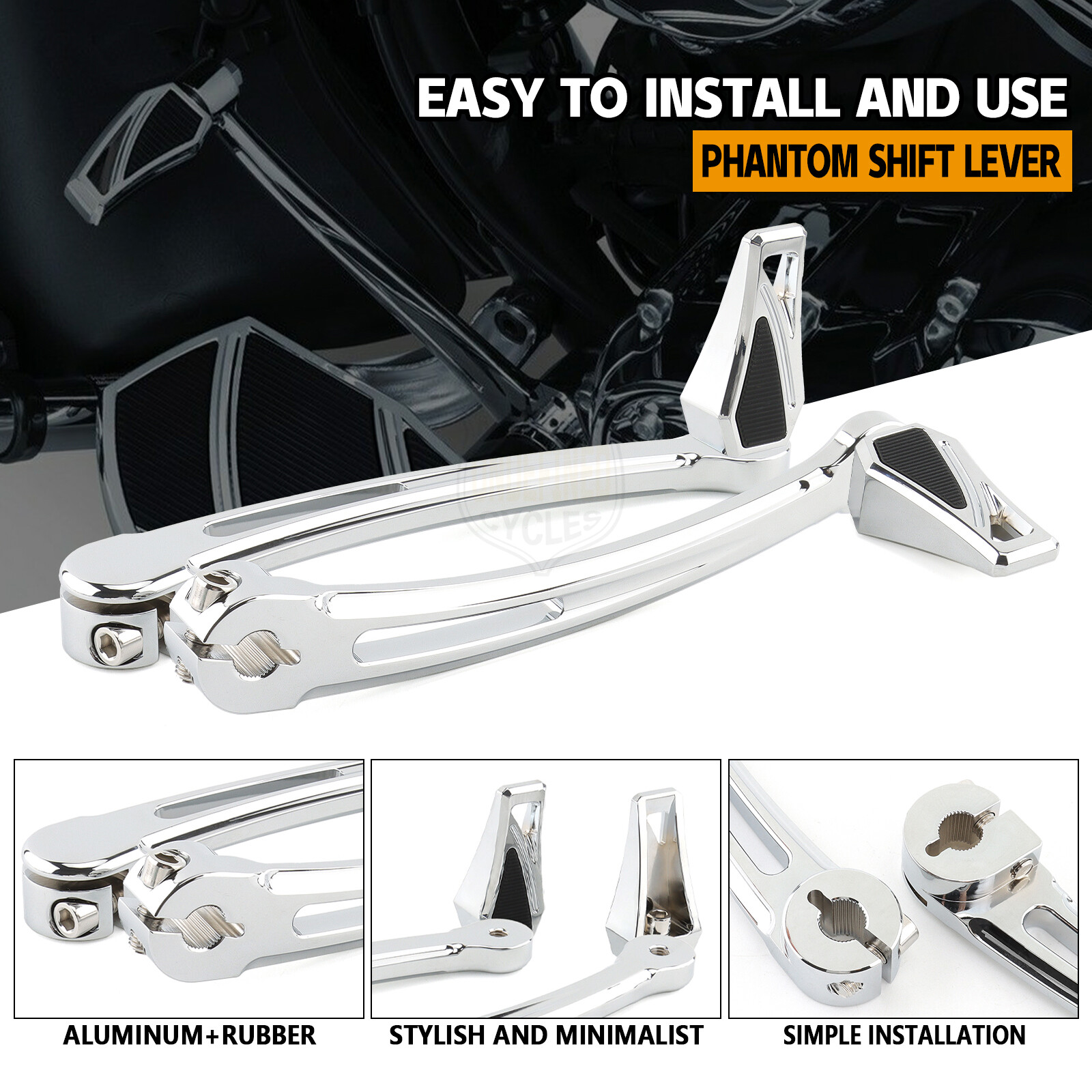 Phantom Shift Levers Shifter Peg Brake Arm Kit For Harley FL Touring ...