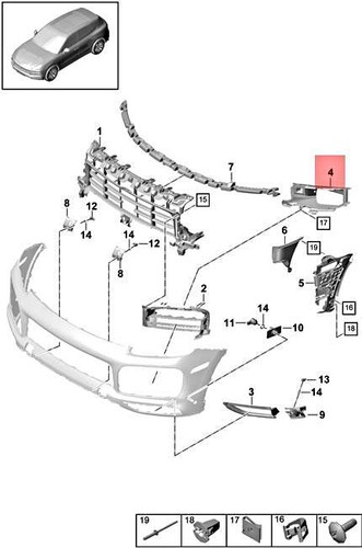 Genuine PORSCHE Air Guide Left 9Y0807161F | eBay