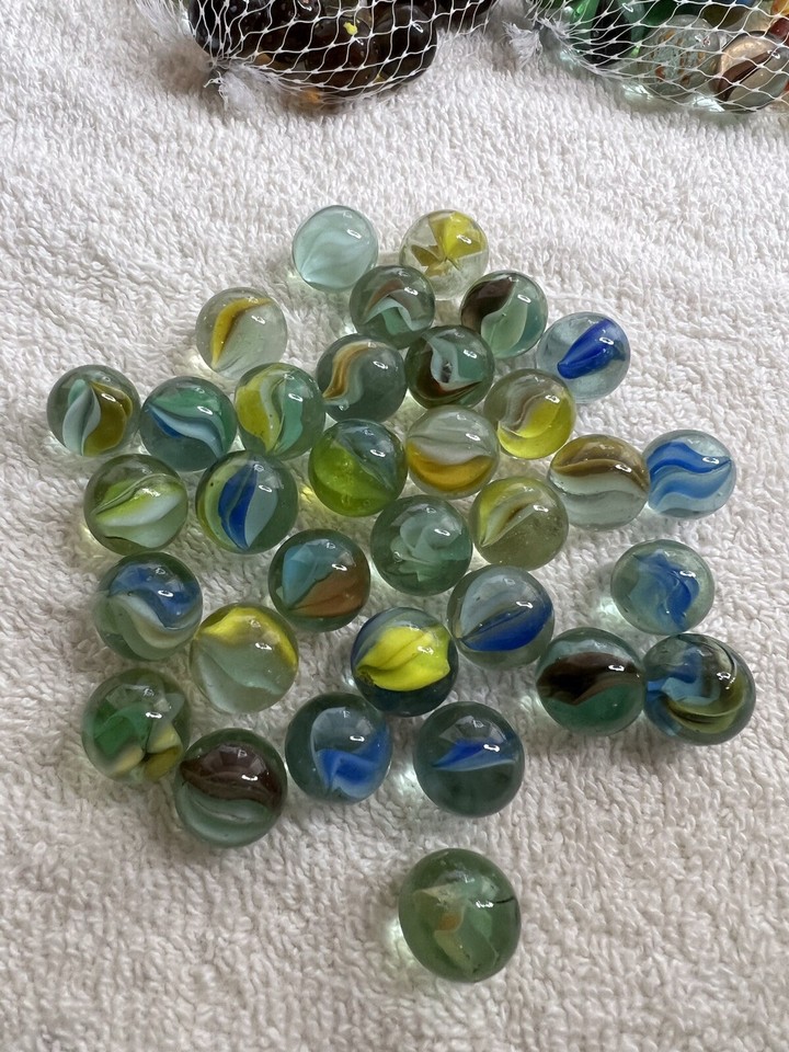 Marble Lot Varied Collection with Shooters 100 Marbles Multicolor ...