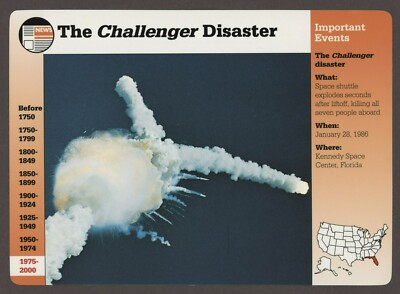 The Challenger Disaster Space Shuttle Story of America History Card ...