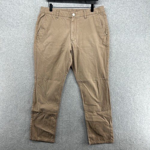 Bonobos Pants Mens Size 34x30 Beige Flat Front Chino Slim Straight ...