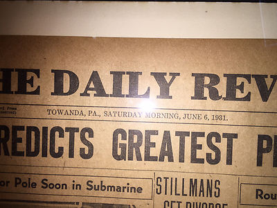 June 6,1931 newspaper Gangster AL CAPONE CONVICTED o FEDERAL INCOME TAX ...