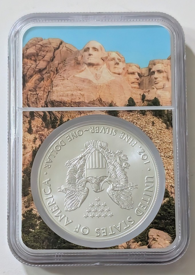 2019 1OZ SILVER AMERICAN EAGLE NGC MS70 MOUNT RUSHMORE CORE SKU 6800513 ...